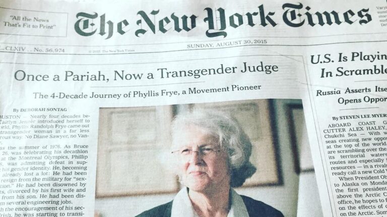 Phyllis Frye - A Pioneer in the Transgender Community - My Transgender Blog